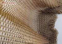 China Brass Color Chainmail Mesh Curtain with 0.53mm Wire and 3.81mm Ring Diameter for Interior Decoration for sale