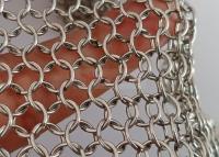 China Welded Type Stainless Steel Chainmail Metal Mesh Curtain 0.8mm x 7mm for Room Divider for sale