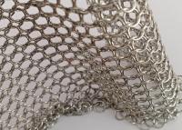 China Welded Type Stainless Steel Chainmail Metal Mesh Curtain 0.8mm x 7mm for Room Divider for sale