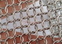 China Welded Type Stainless Steel Chainmail Metal Mesh Curtain 0.8mm x 7mm for Room Divider for sale