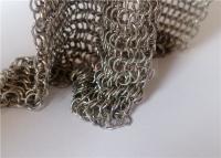 China Stainless Steel Chainmail Mesh Curtain 0.53x3.81mm Welded Type for Fire Guard Screens and Room Dividers for sale