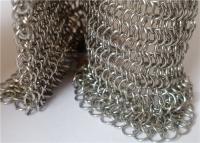 China Stainless Steel Chainmail Mesh Curtain 0.53x3.81mm Welded Type for Fire Guard Screens and Room Dividers for sale
