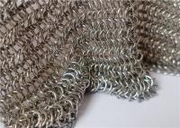 China Stainless Steel Chainmail Mesh Curtain 0.53x3.81mm Welded Type for Fire Guard Screens and Room Dividers for sale