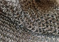 China Stainless Steel Chainmail Mesh Curtain 0.53x3.81mm Welded Type for Fire Guard Screens and Room Dividers for sale
