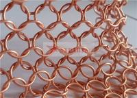 China 1.2x10mm Copper Color Chainmail Fabric for Architecture Decoration and Metal Ring Mesh for sale