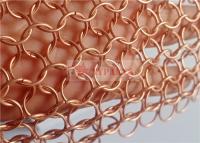 China 1.2x10mm Copper Color Chainmail Fabric for Architecture Decoration and Metal Ring Mesh for sale