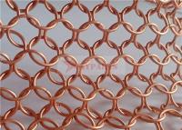 China 1.2x10mm Copper Color Chainmail Fabric for Architecture Decoration and Metal Ring Mesh for sale