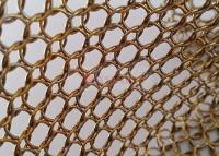 China Brass Color 0.8x7mm Stainless Steel 316 Metal Ring Mesh Curtain for Interior Decoration for sale