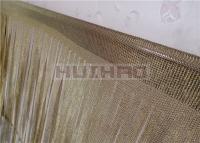 China 0.53x3.81mm Stainless Steel Metal Ring Mesh Brass Color For String Curtains for sale