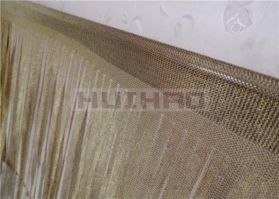 China 0.53x3.81mm Stainless Steel Metal Ring Mesh Brass Color For String Curtains for sale
