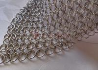 China Welded Type 7mm Ring Mesh Curtain with Electroplated Finish for Safety Screens and Room Dividers for sale