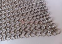 China Welded Type 7mm Ring Mesh Curtain with Electroplated Finish for Safety Screens and Room Dividers for sale