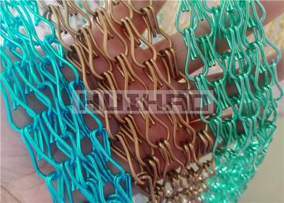 China Bronze Color Architectural Aluminium Chain Curtain For Interior And Outdoor Design for sale