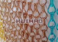 China 1.6mm Anodized Aluminum Chain Curtains Copper Color For Architectural Wall Decoration for sale