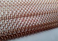 China Aluminium Chain Link Metal Mesh Curtain Copper Color For Hotel Decoration for sale