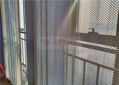 China 8mm Aperture Aluminium Coil Mesh Drapery Silver Color As Energy Saving Window Interiors for sale