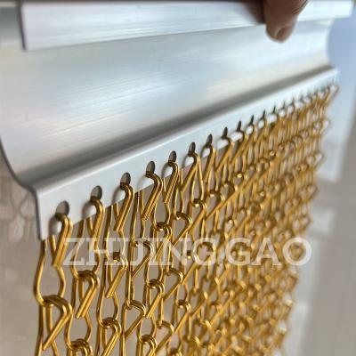 China Lobby Partition Aluminum Chain Curtain Colors Treatment for sale