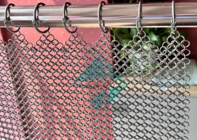 China 1.2x10mm Stainless Steel Metal Ring Mesh Drapery For Decoration for sale