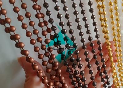 China Metal Mesh Drapery Ball Bead Chain Curtain For Room Divider for sale