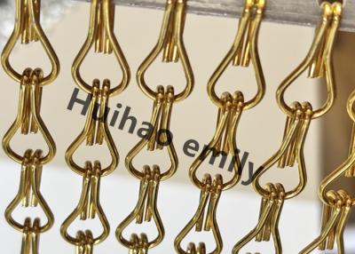 China 12x24mm Aluminum Metal Mesh Chain Curtain With Anodized Treatment for sale