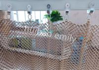 China 1.2mm Wire Aluminum Metal Mesh Drapery For Restaurant Decoration for sale