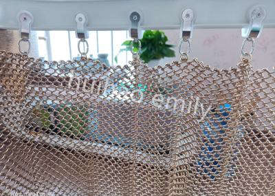 China 1.2mm Wire Aluminum Metal Mesh Drapery For Restaurant Decoration for sale