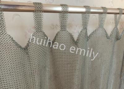 China 0.8x7mm Welded Type Metal Ring Mesh Curtain For Interior Decoration for sale