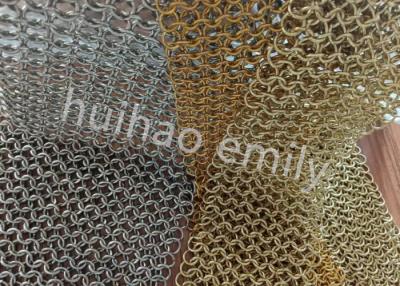 China Interior Design Metal Round Ring Mesh Curtain With SS Eletroplating for sale
