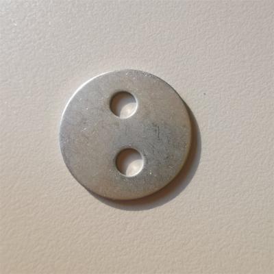 China 25 Mm SS Lacing Washers With 2 Holes  For  Fabrication Of Insulation Blankets for sale