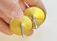 China 38mm Galvanized Steel Duct Liner Cup Head Pins With Gold Paper for sale