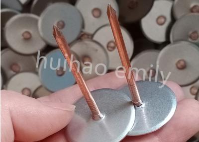 China 38mm Copper Coated Cup Head Stud Weld Pins For Insulation Ductwork for sale