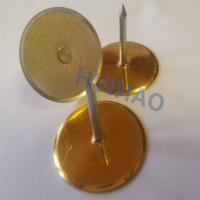 China 12ga X 1 1/2 '' Cup Head Weld Pins With 30 Mm Insulated Head for sale