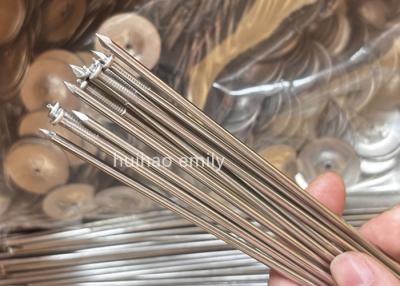China 11Ga Stainless Steel 316L Insulation CD Weld Stud Pins With Self Locking Washer for sale