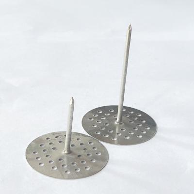 China M3*75 Mm Galvanized Marine Insulation Pins With Perforated Disc Base for sale