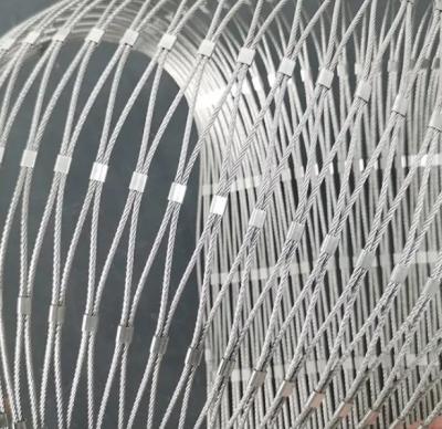 China Architectural Flexible 2'' X 2'' SS304 Rope Mesh For Safety for sale