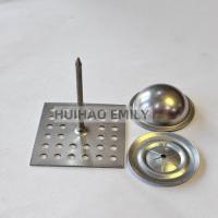 China Stainless Steel Perforated Base Insulation Anchor Pins For Glass Wool for sale
