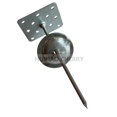 China 1.6x24x24mm Aluminum Perforated Insulation Pins Self Adhesive Used For External Wall Insulation Fasteners for sale