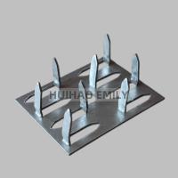 China 50mmx38mm Acoustical panel insulation impaling clips with 8 pins for sale