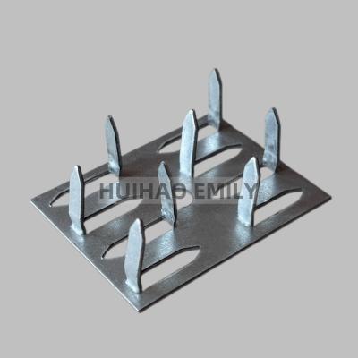 China 50mmx38mm Acoustical panel insulation impaling clips with 8 pins for sale