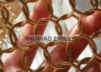 China Gold Ring Mesh Chainmail Weave Type Stainless Steel Round Metal Ring Mesh Drapery for sale