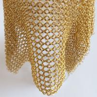 China Gold Chainmail Ring Mesh Drapery For Functional Interior for sale