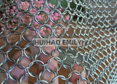 China 10mm Round Ring Chainmail Drapery Metal Ring Mesh Curtain For Hotel Decoration for sale