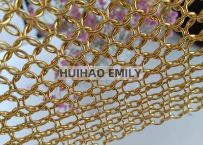 China Decorative Ring Mesh Curtain Drapery, Custom Color Metal Mesh Curtain for sale