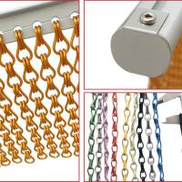 China Aluminum Chain Link Ceiling Mesh Curtain with Double Hooks for sale