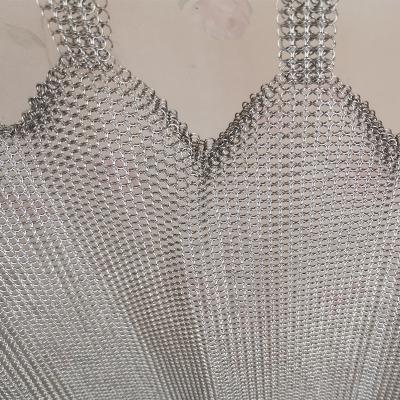 China Fireplace Screens Metal Ring Mesh With Antique Colored Finished for sale