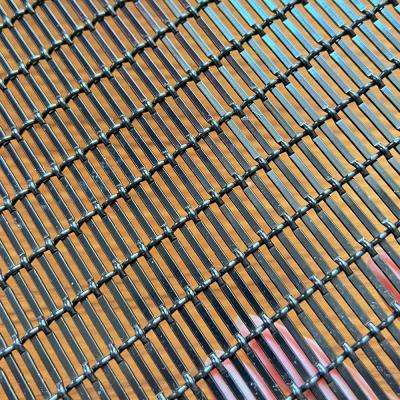 China Black Color Aluminum Mesh Panel For Partition Wall for sale