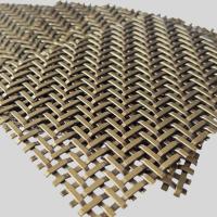 China Bronze Plated Architectural Metal Mesh For Cabinetry And Cladding for sale