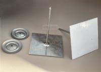 China Zinc Plated Steel Wall Or Ceiling Insulation Pins And Washers (63mm Long) With Adhesive (Sticky) Base for sale