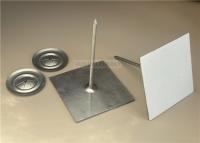 China Insulation Board And Mineral Wool Fixing Self Adhesive Aluminium Stick Pins 65mm With Clips for sale