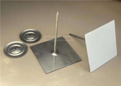 China Insulation Board And Mineral Wool Fixing Self Adhesive Aluminium Stick Pins 65mm With Clips for sale